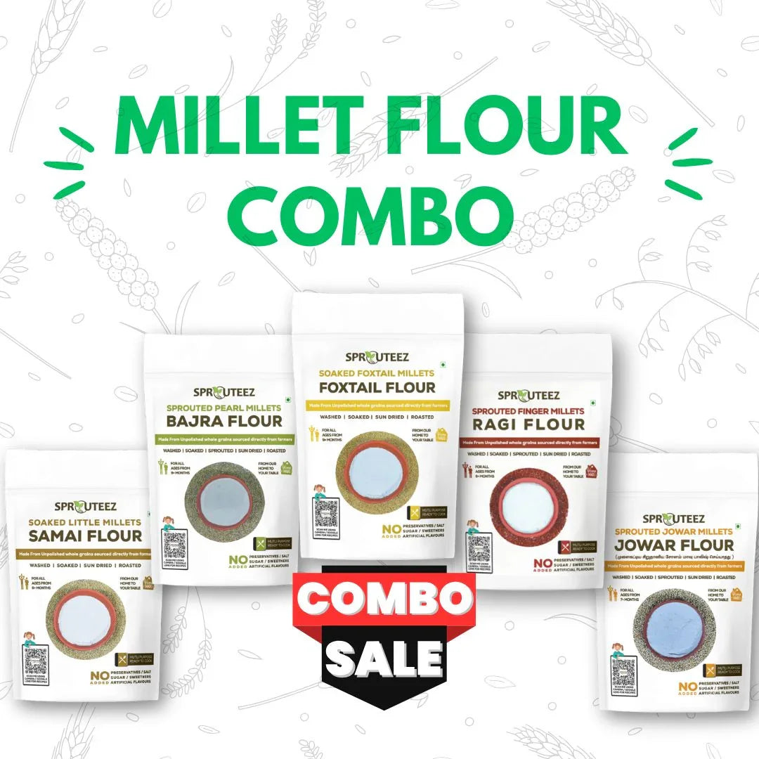 Millets Sprouted Flour Combo | Sprouted Millet Flour Food – Sprouteez Store